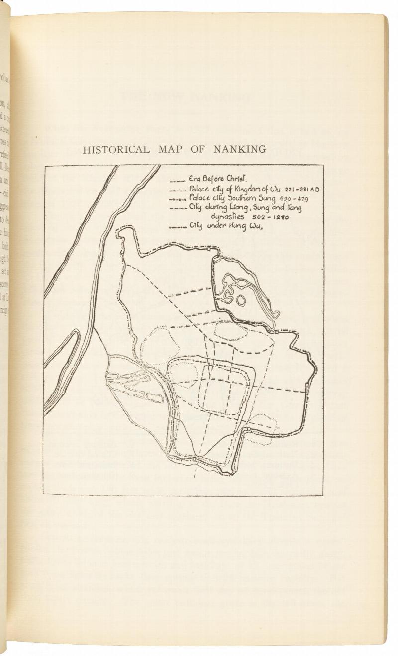 Sketches of Nanking, China with large map 1933