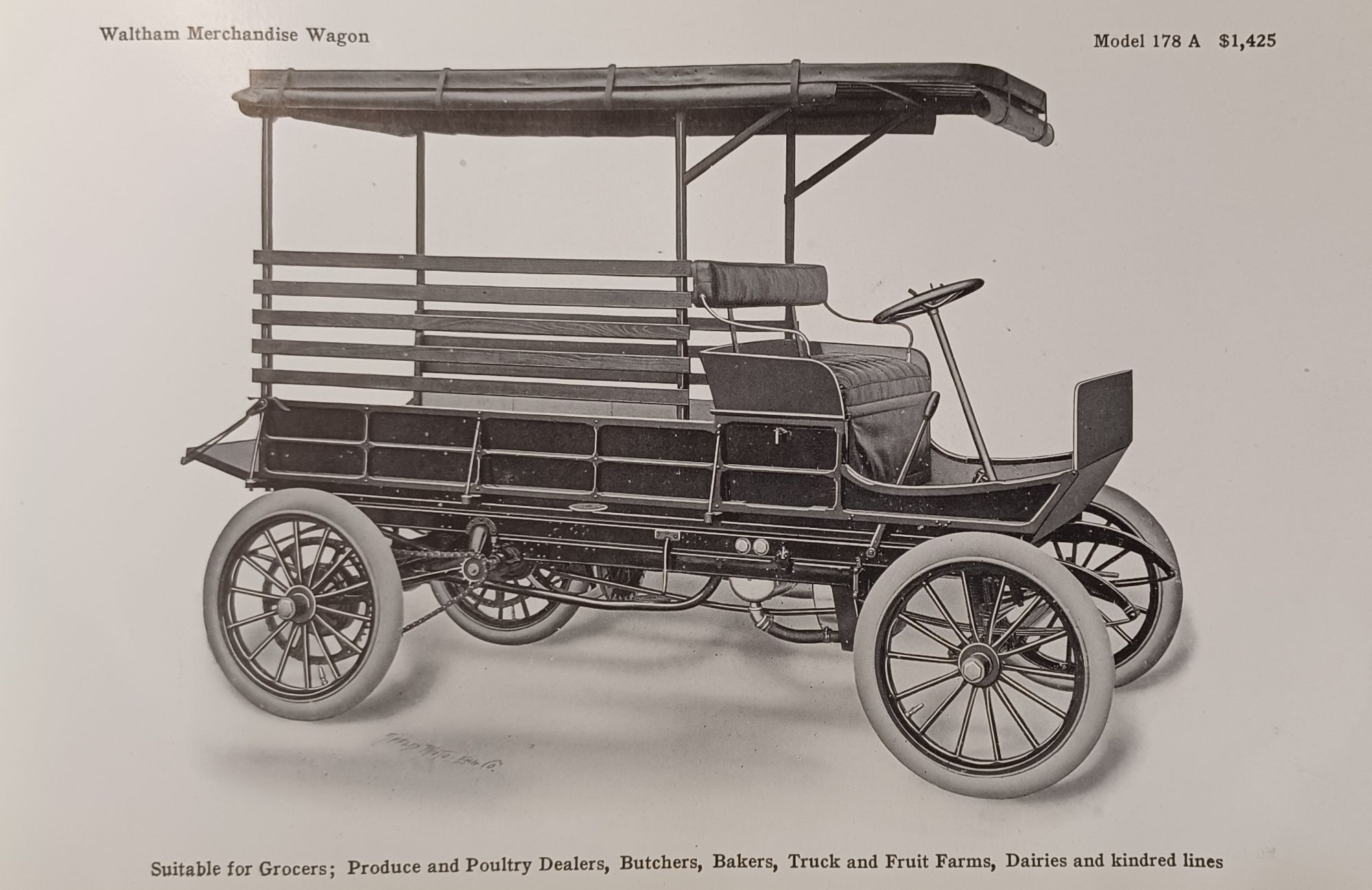 WALTHAM Motor Cars 1908 - Rare Automobile Catalog